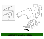 Lexus OEM Fender Liner Extension Part# 53851-53040 | OEM Vehicle Parts