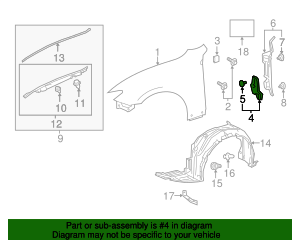 2015-2023 Lexus Rear Seal 53883-24010 | OEM Parts Online
