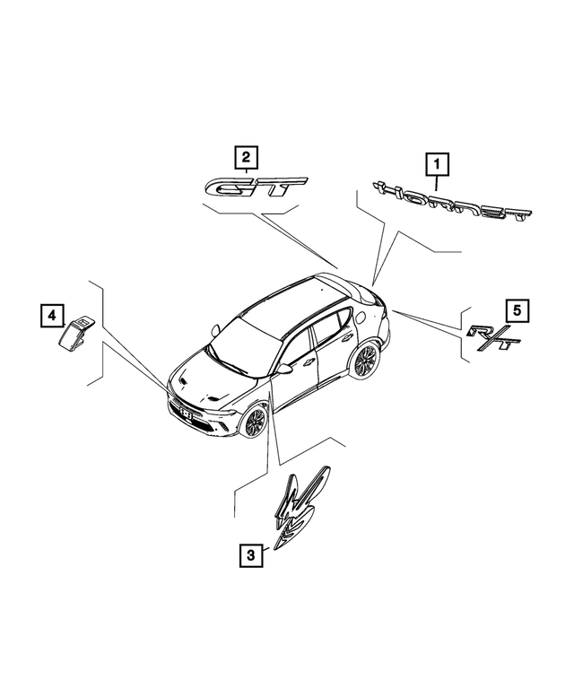 2023-2025 Dodge Hornet Lift-Gate Nameplate 68617699AA | My Mopar Parts