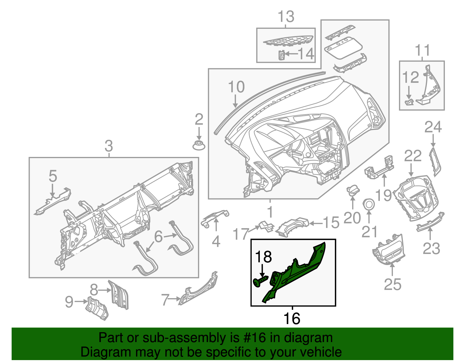2013-2018 Ford Focus Lower Insulator DV6Z-58043A88-AB | TascaParts.com