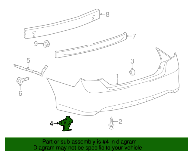 61648-06060 - Bumper Cover Reinforcement 2012-2014 Toyota Camry ...