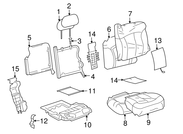 89039537 GM Light Cashmere Front Seat Head Restraint Cover | GM Parts Store