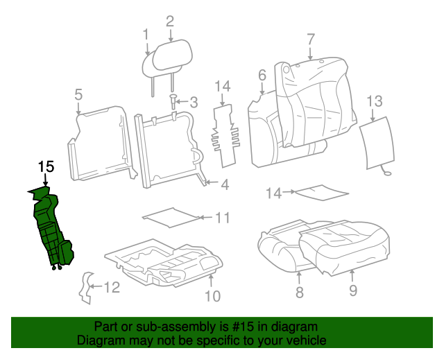 2008-2009 GM Lumbar Support - Driver's Side (LH) 89042166 | GetOEMParts.com