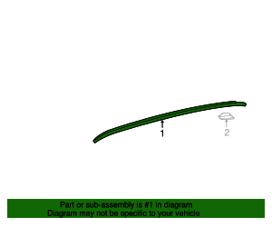 2012-2017 Toyota Camry Roof Drip Molding (Left) 75556-06080 | OEM Parts ...