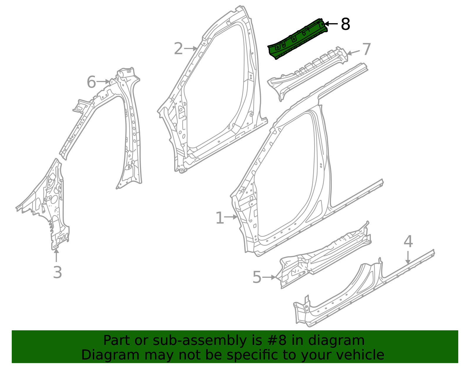 71435-R0000 - Rail Assembly Roof Side 2022-2025 Kia Carnival | Kia ...