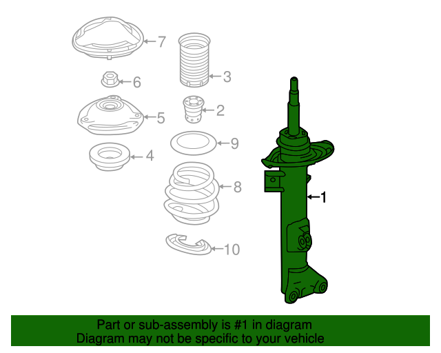 172-320-06-30 - Suspension Strut 2012-2020 Mercedes-Benz ...
