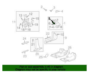 15803340 - Light Titanium Windshield Pillar Assist Handle 2007-2017 GM ...