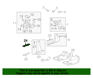 2007-2017 GM Carpet Retainer - Passenger Side (RH) 22784947 ...