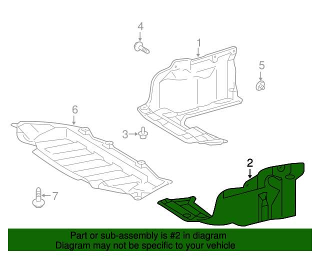 2009-2013 Toyota Under Cover 51442-02320 | OEM Parts Online