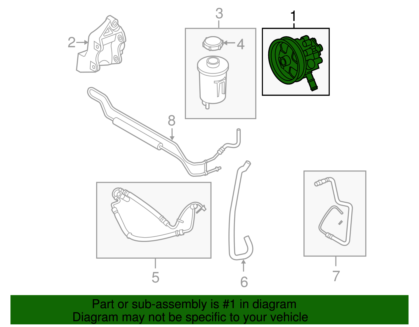 2005-2009 Land Rover Power Steering Pump QVB500390 | OEM Parts Online