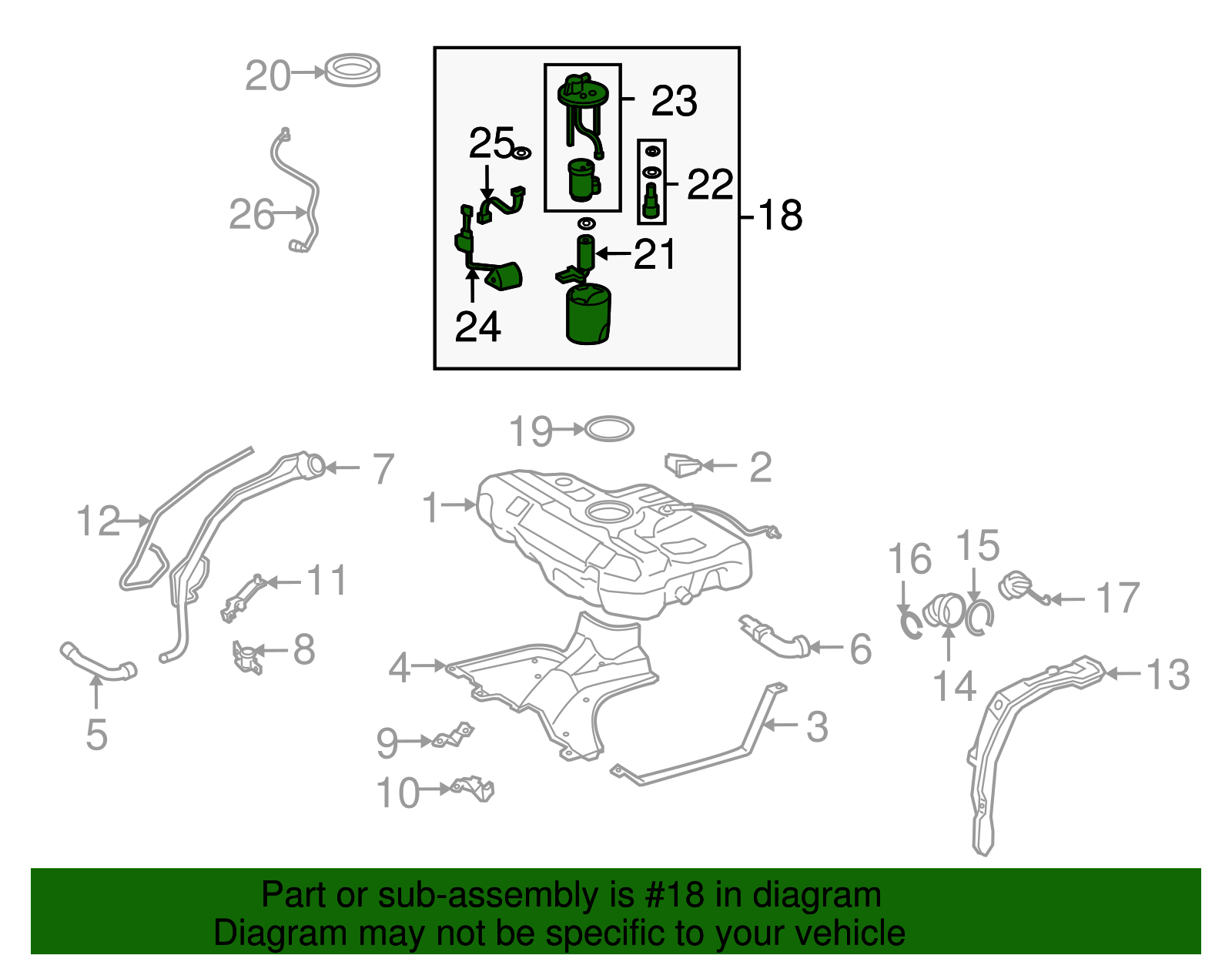 2009-2013 Toyota Fuel Pump Assembly 77020-02291 | OEM Parts Online