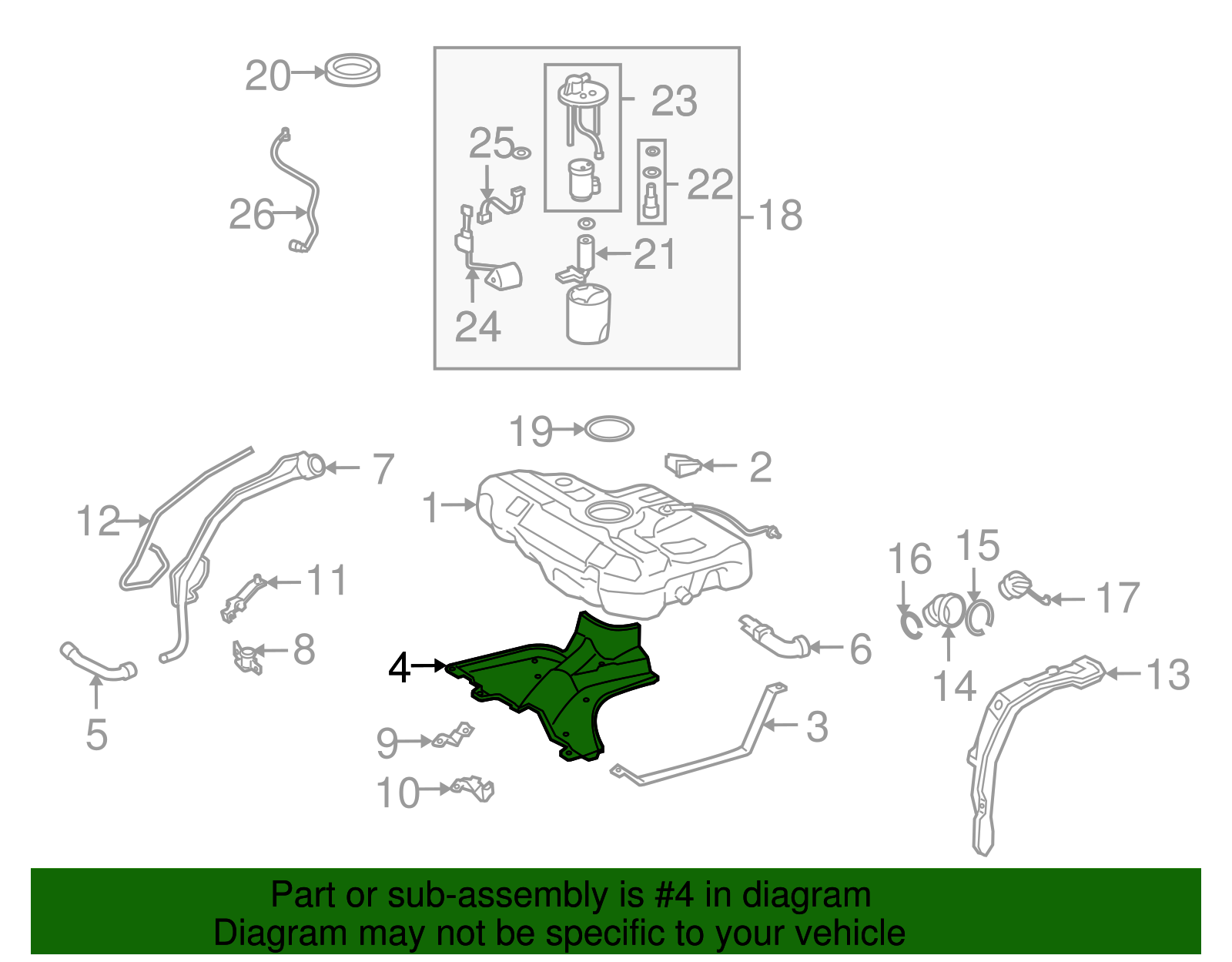 77641-02131 - Tank Shield 2009-2013 Toyota | Longo Toyota Parts