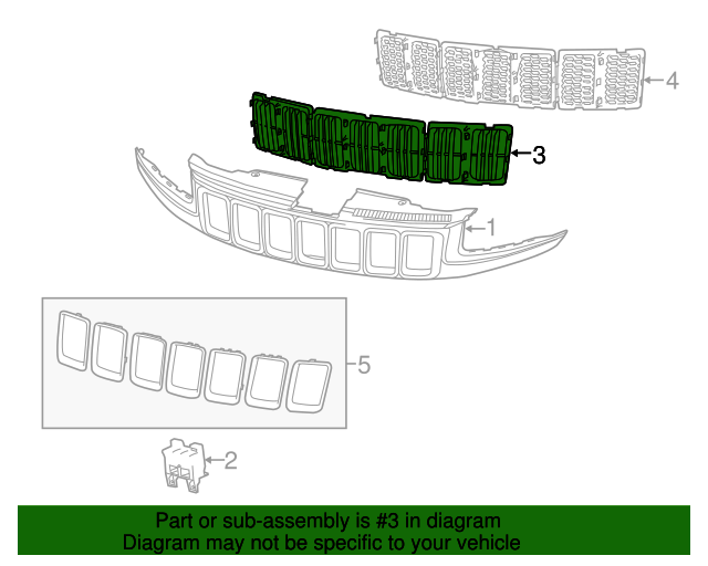 2014-2016 Jeep Grand Cherokee Insert 68143073AC | TascaParts.com
