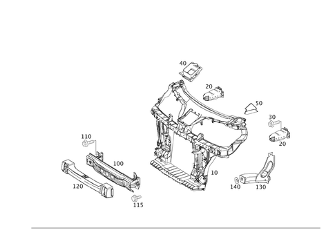 Front Stiffening and Radiator Support for 2018 Smart Fortwo | Mercedes ...