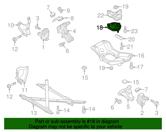 2011-2018 Audi Trans Mount 8K0-399-151-DD | OEM Parts Online