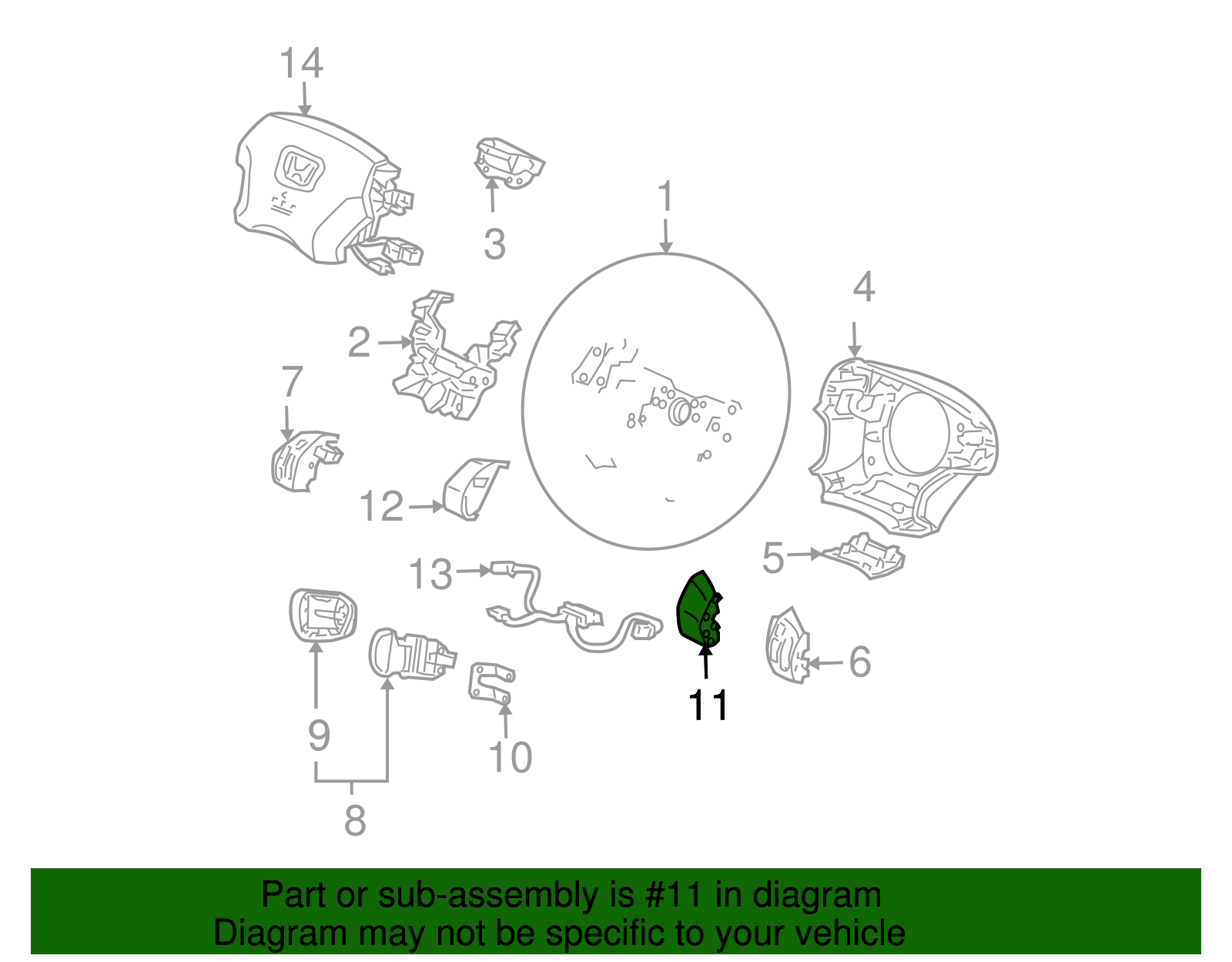 36770-SDA-A51 - 2003-2005 Honda Accord - Switch Assembly Auto Cruise ...
