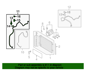2006-2016 Volkswagen AC Hose 3C0-820-741-AK | VW Direct Auto Parts