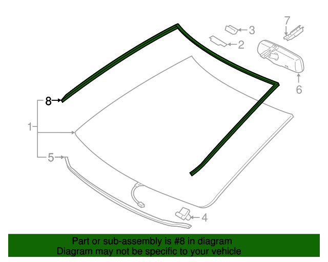 75531-06160 - Windshield Molding - 2012-2017 Toyota Camry | OEM Genuine ...