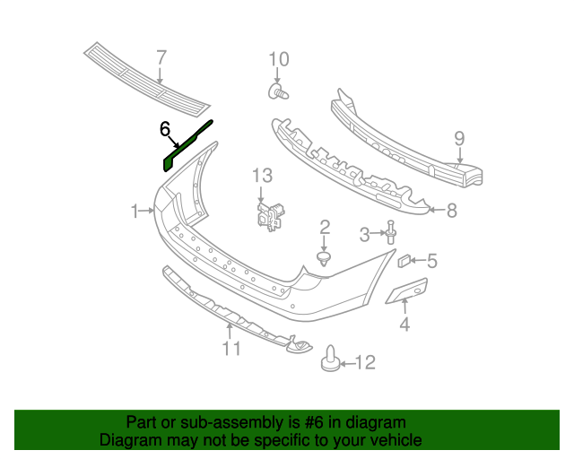 2006-2014 Kia Sedona OEM NEW 06-14 Kia Sedona Rear Bumper Left Side ...