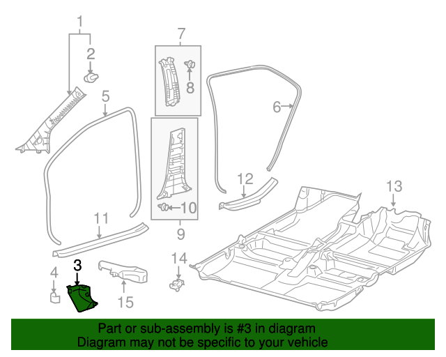 2009-2012 Toyota Yaris Cowl Trim 62112-52170-E0 | OEM Parts Online