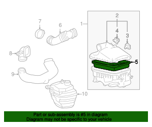 17801-02030 - Air Filter 1993-2002 Toyota Corolla | AutoNationParts.com