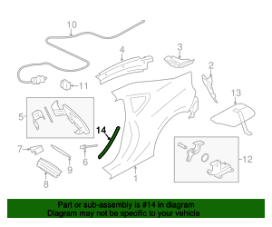 2013-2020 Subaru BRZ Stone Guard 91163CA010 | Subaru Parts Plus