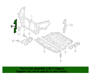 2010-2012 Hyundai Genesis Coupe Air Guide 29136-2M000 | OEM Parts Online