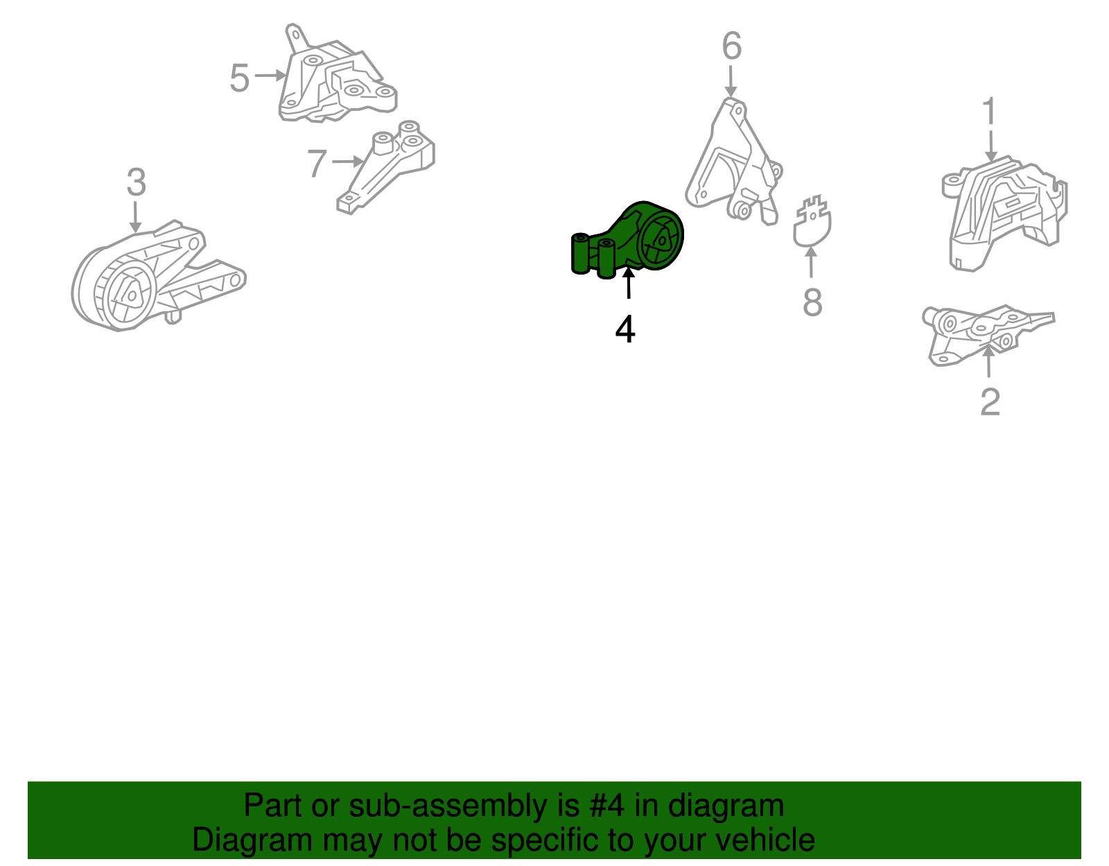 2011-2016 Chevrolet Rear Automatic Transmission Mount 13377274 | OEM ...