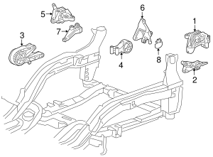 2011-2019 GM Rear Manual Transmission Mount 13376975 | Auto Parts Express