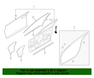 2011-2020 Infiniti Door Shell Bumper 80896-AR010 | Infiniti Parts Online