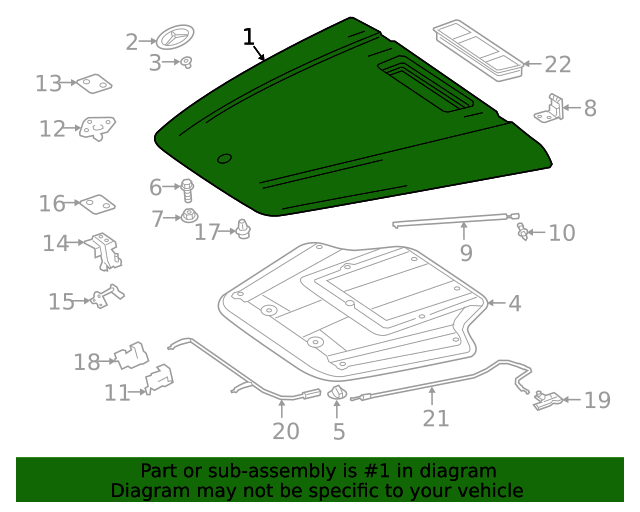 2019-2021 Mercedes-Benz Hood 463-880-27-00 | MB OEM Parts