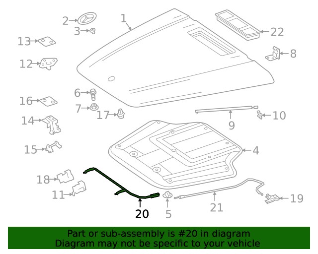 463-880-54-00 - Release Cable 2019-2021 Mercedes-Benz | Mercedes-Benz ...