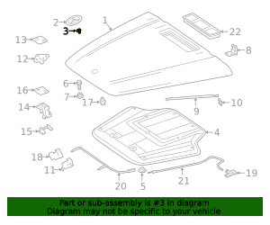 463-885-64-02 - Hood Emblem Clip 2019-2023 Mercedes-Benz ...