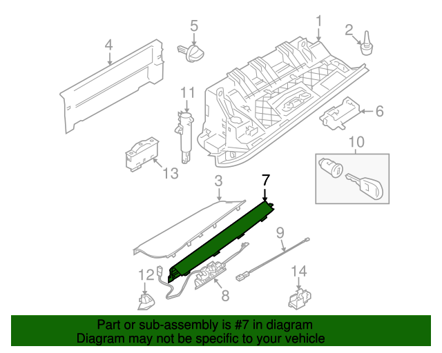 2008-2013 BMW Glove Box Latch 51-16-6-812-259 | BMW Parts Source