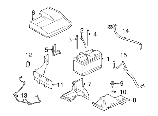 Genuine Battery Hold Down for 2005-2016 Land Rover | Land Rover Part ...