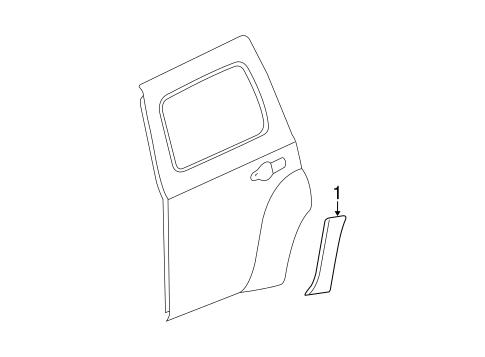 Exterior Trim - Rear Door for 2009 Chevrolet HHR | GMPartsDirect.com