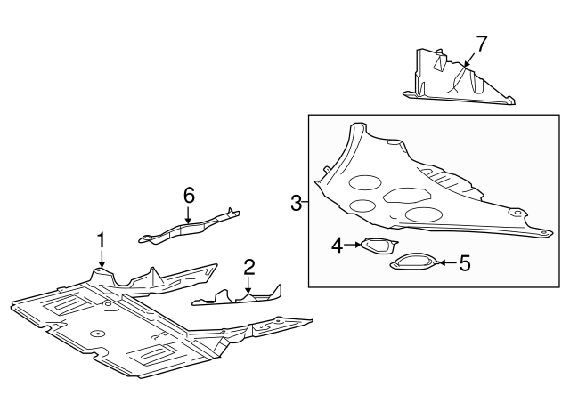 2018-2021 Lexus Splash Shield Silencer 51468-11010 | OEM Parts Online