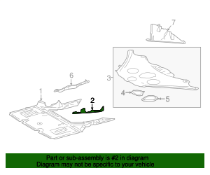 2018-2021 Lexus Splash Shield Silencer 51468-11010 | OEM Parts Online