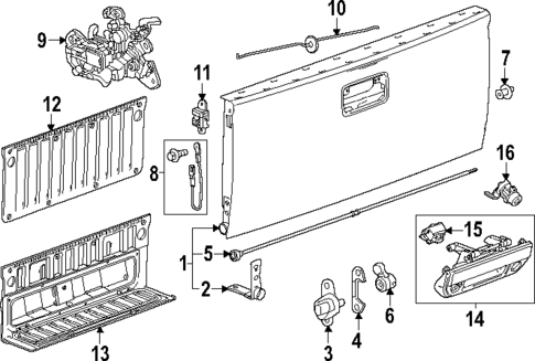 Tail Gate for 2025 Chevrolet Colorado | GMPartsDirect.com
