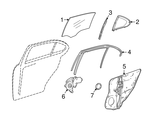 204-730-35-00 - Fixed Glass - 2008-2014 Mercedes-Benz | BuyMercedesPartsNow