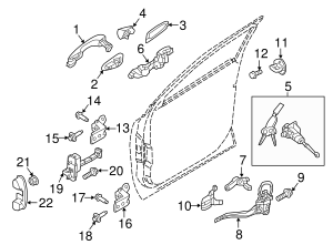 2016-2023 Kia Door Hinge 79310-2B010 | TascaParts.com