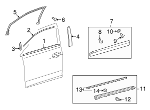 2010-2015 Lexus Weatherstrip 67865-0E010 | OEM Parts Online