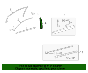 2010-2015 Lexus Frame Molding 75755-0E020 | OEM Parts Online