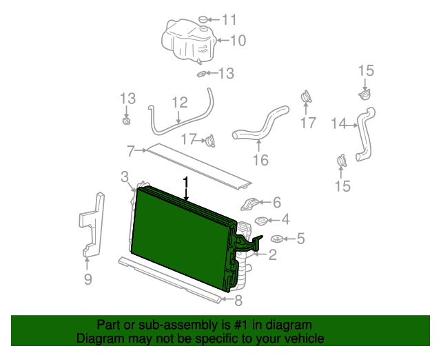 Genuine OEM Radiator Part# 89018545 Fits 2000-2005 GM: Up To 35% Off On ...