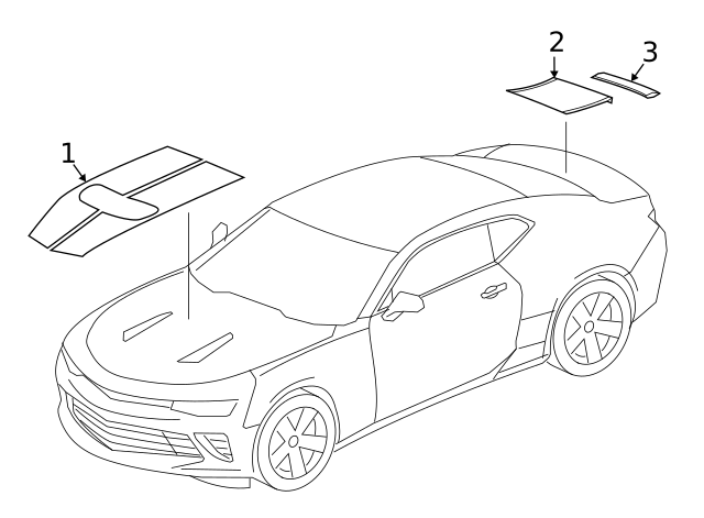 2019-2021 Chevrolet Camaro Carbon Flash Rear End Spoiler Decal 84279129 ...