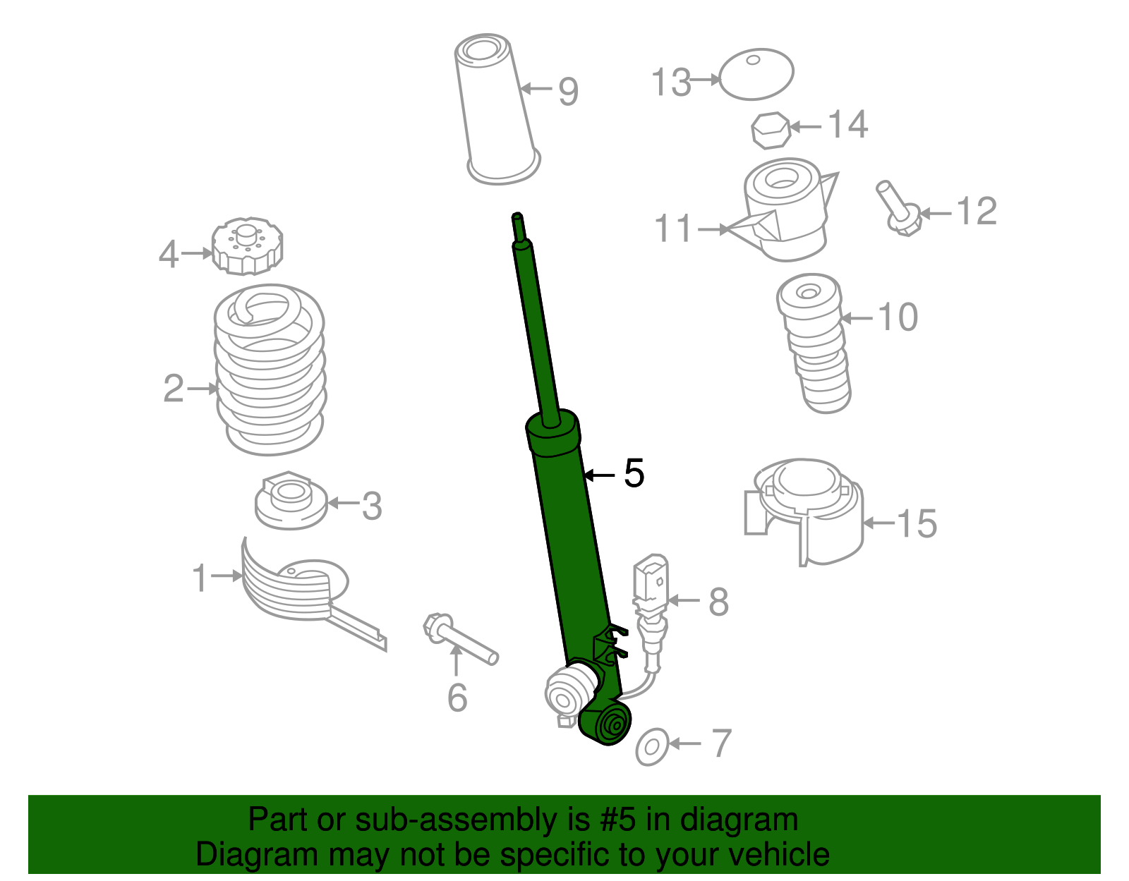 2014-2017 Audi | Shock | 8F0-513-035-N | OEM Vehicle Parts