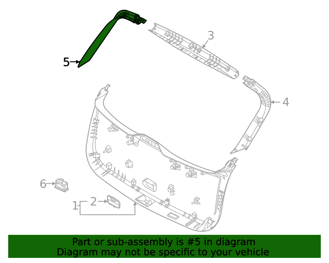 2023-2024 Genesis Trim Assembly Tail Gate Frame Side 81730-IY000-OCW ...
