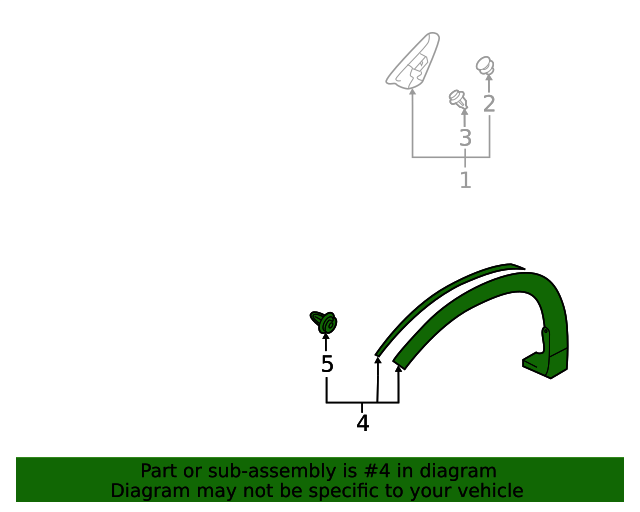 2019-2023 Subaru Forester Wheel Flare - Passenger Side (RH) 91112SJ200 ...