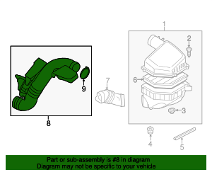 2008-2016 Volvo Outlet Duct 31338460 | GetOEMParts.com