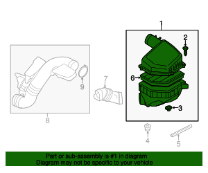 2008-2016 Volvo Air Filter and Housing Assembly 31338029 ...